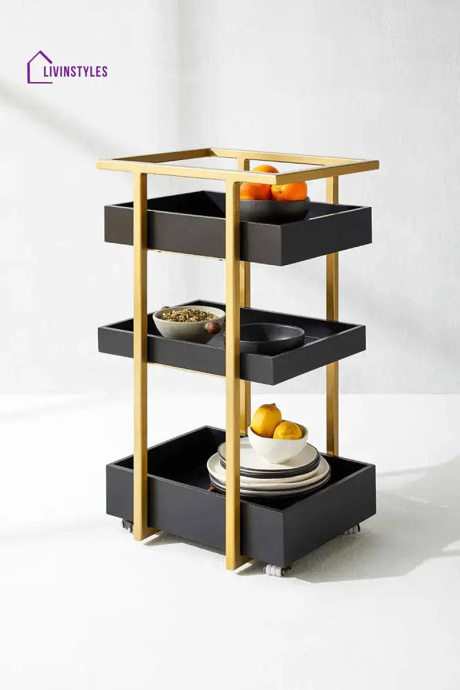 Anatolii Three Level Bar Trolley – LivIn Styles
