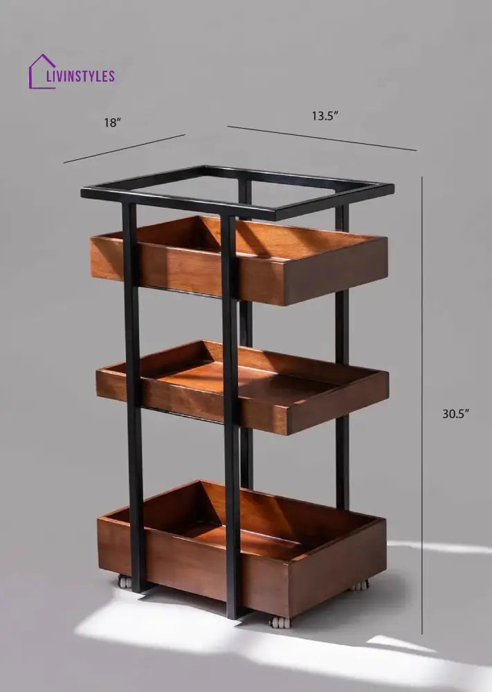 Anatolii Three Level Bar Trolley – LivIn Styles