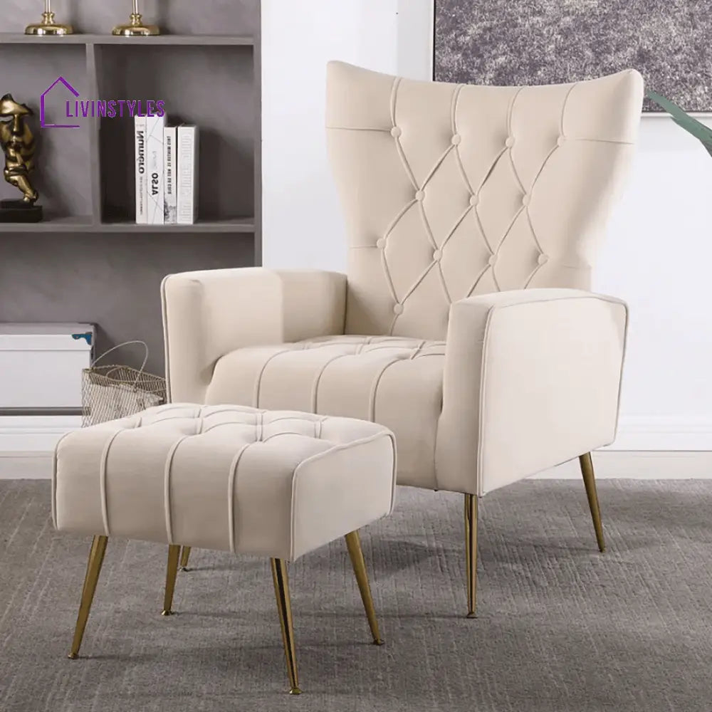 Arseniy ACCENT CHAIR WITH OTTOMAN – LivIn Styles