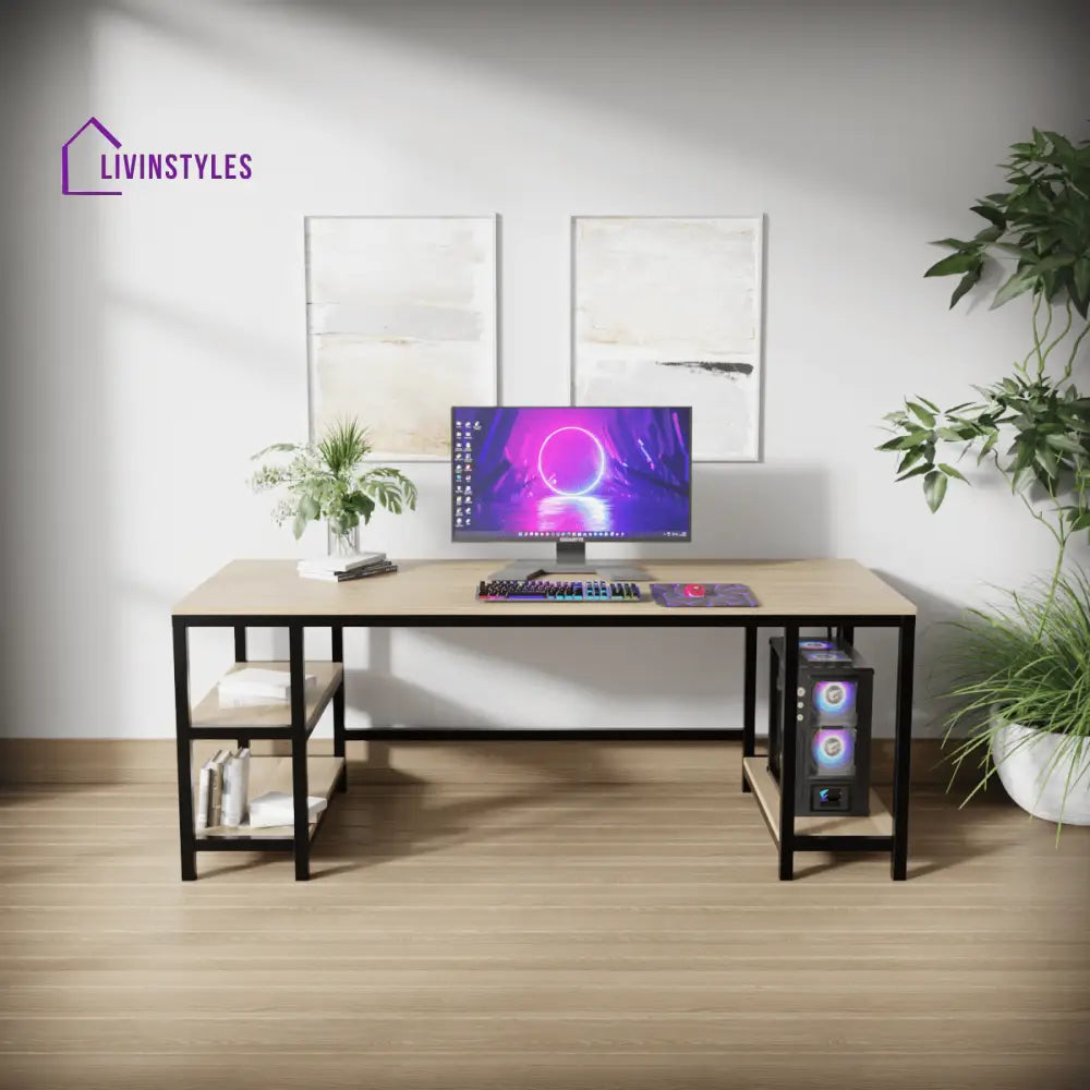 Jackson computer Table With Open Storage | Computer Table | Study Tabl ...