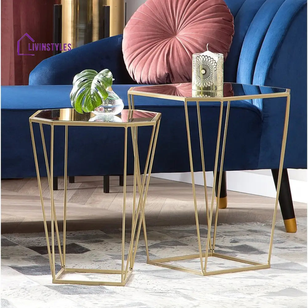 Nathan Metal and Glass Top Side Table – LivIn Styles