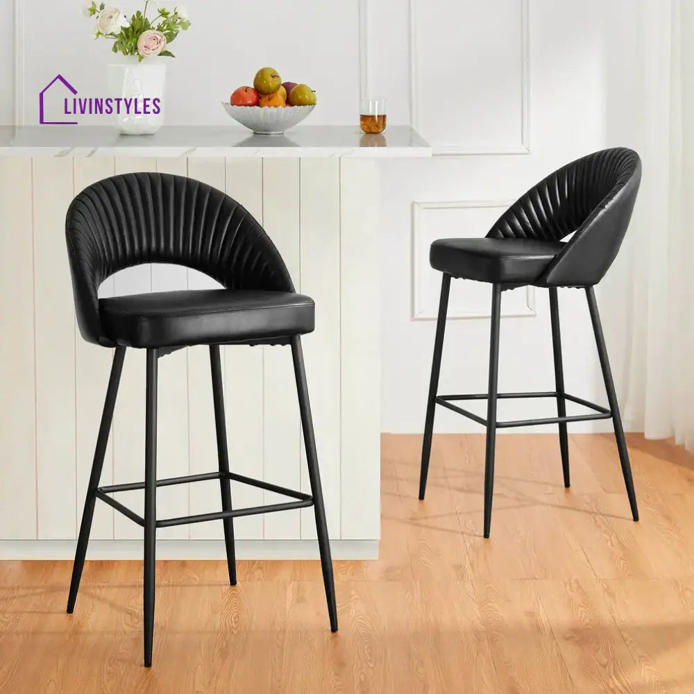 Pankaj Black Elmore Bar Stool – LivIn Styles