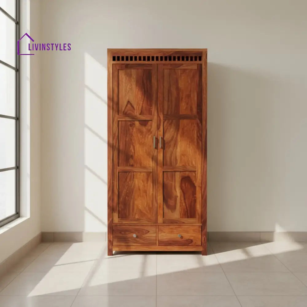 Pilar 2 door sheesham wood wardrobe – LivIn Styles