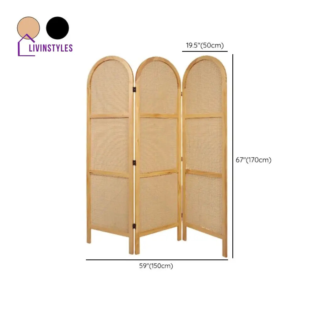 Willow Wooden and Cane Weaving Room Partition for Living Room – LivIn ...